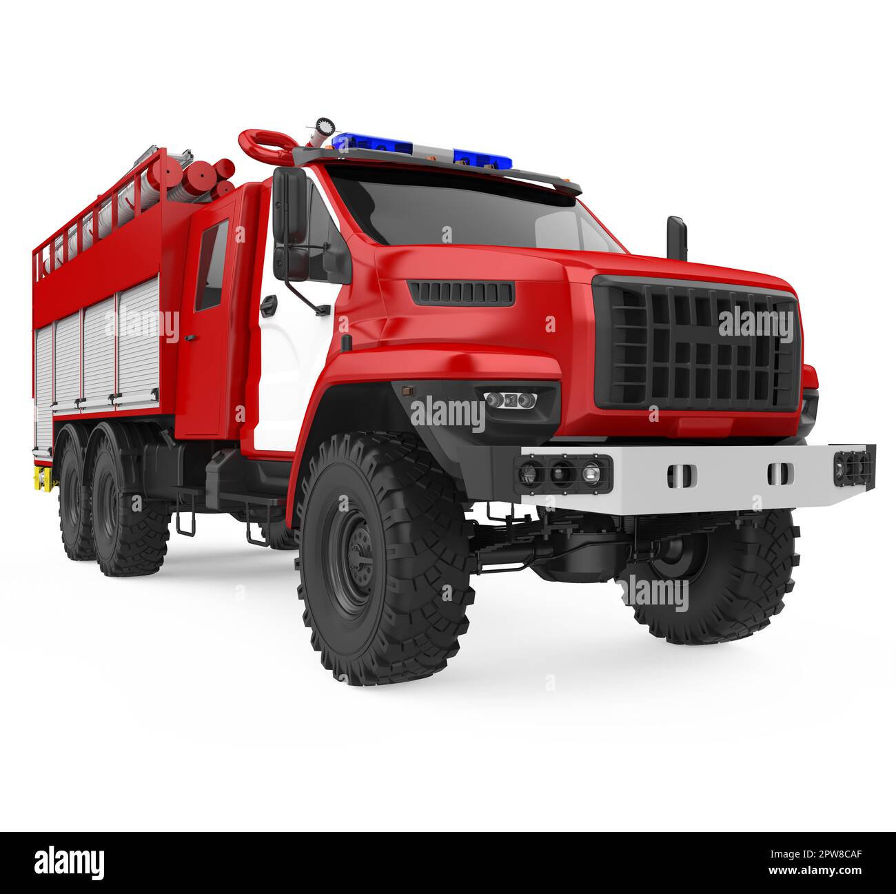 Fire Rescue Truck Isolated Stock Photo - Alamy