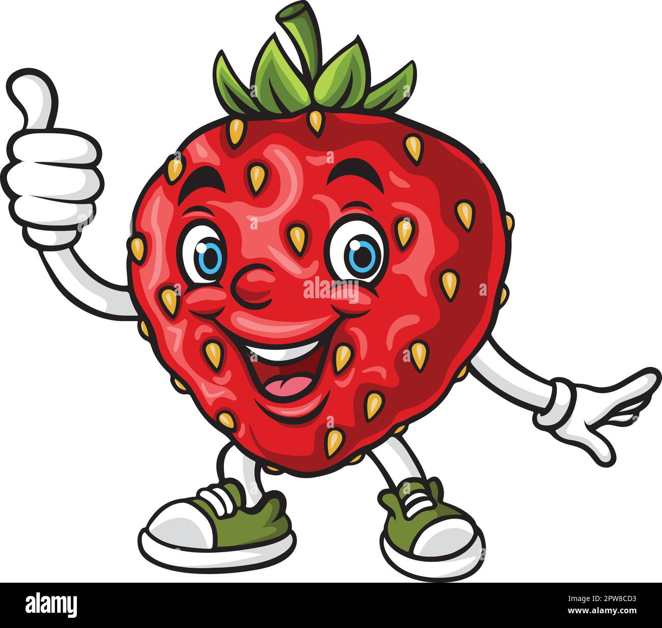 Happy strawberry juice cartoon character hi-res stock photography and ...