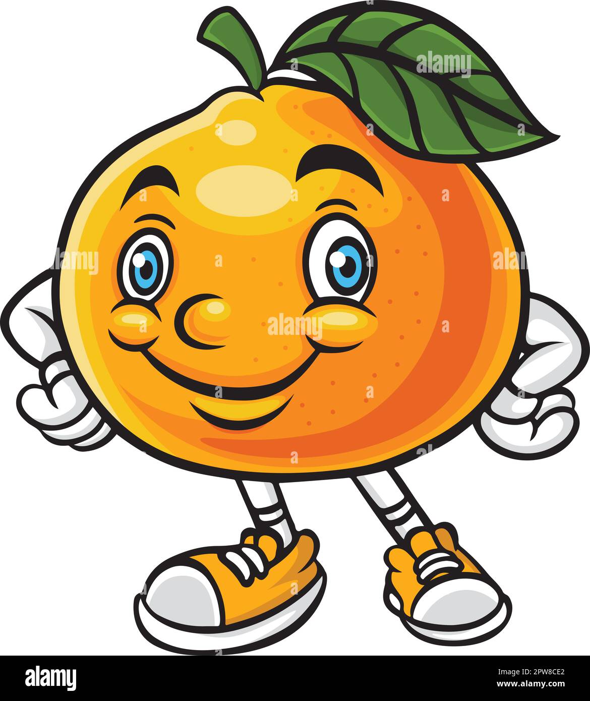Cute orange cartoon mascot character Stock Vector Image & Art - Alamy