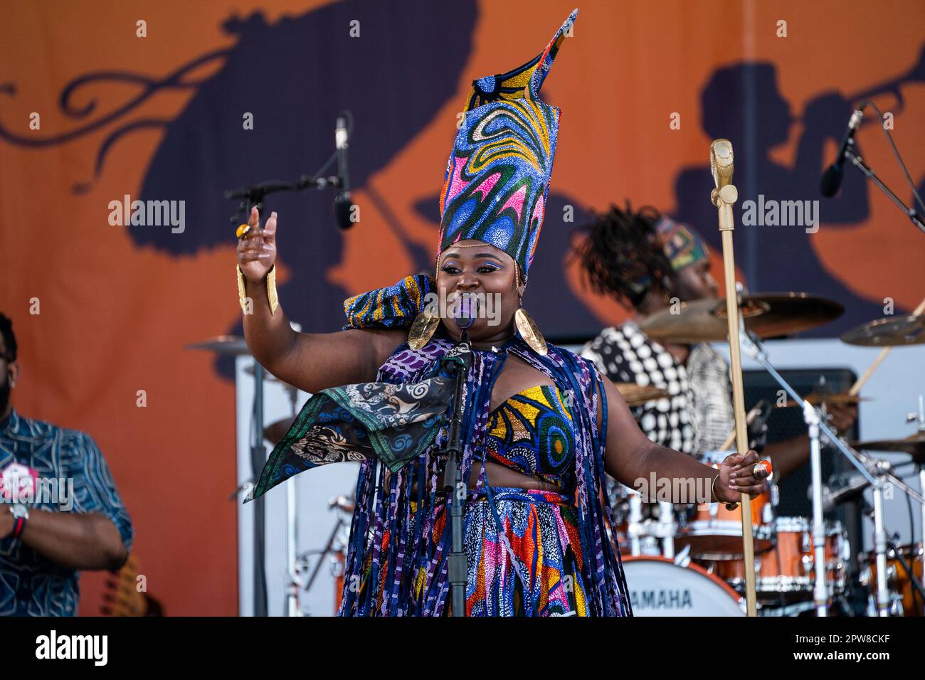 Tarriona "Tank" Ball of Tank and The Bangas performs at the 2023 New ...