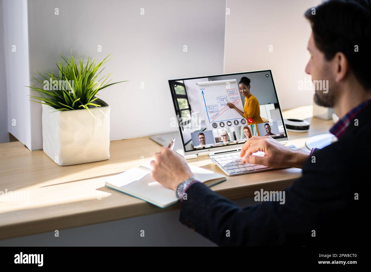 Coaching Lecture And Virtual Remote Training Session Stock Photo - Alamy