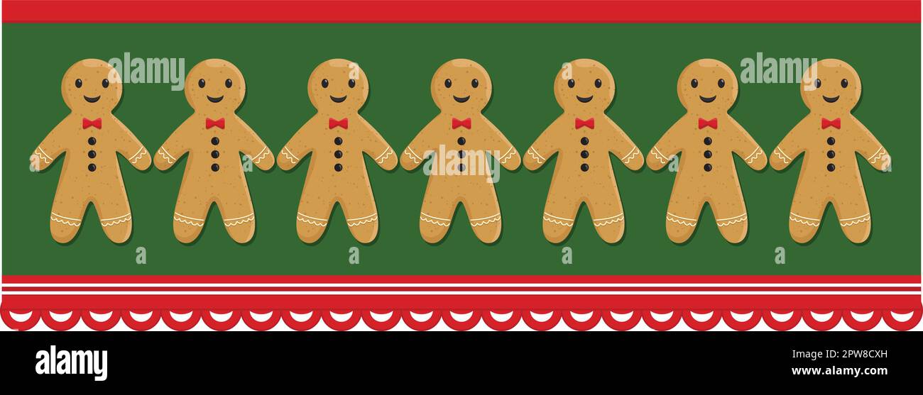Traditional gingerbread biscuits Stock Vector Images - Alamy