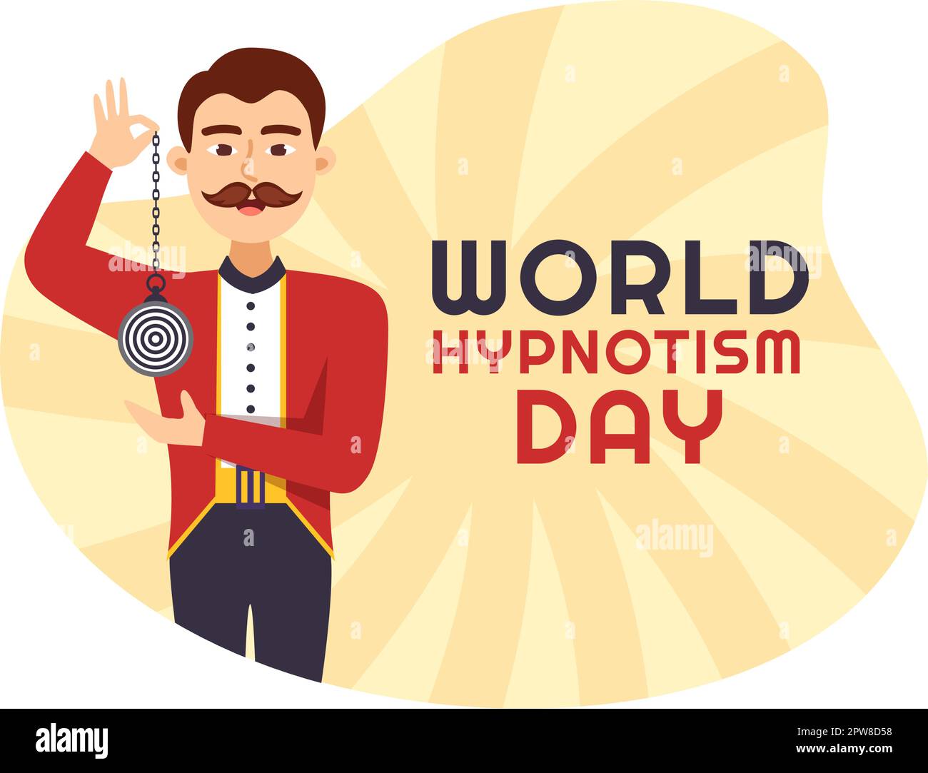 World Hypnotism Day with Black and White Spiral, Altered State of Mind ...