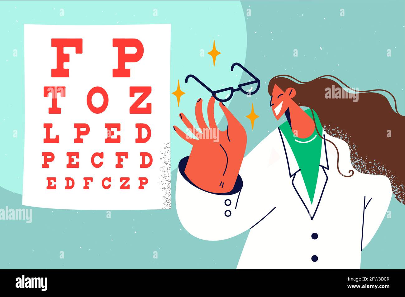 Glasses optician in chart Stock Vector Images - Alamy