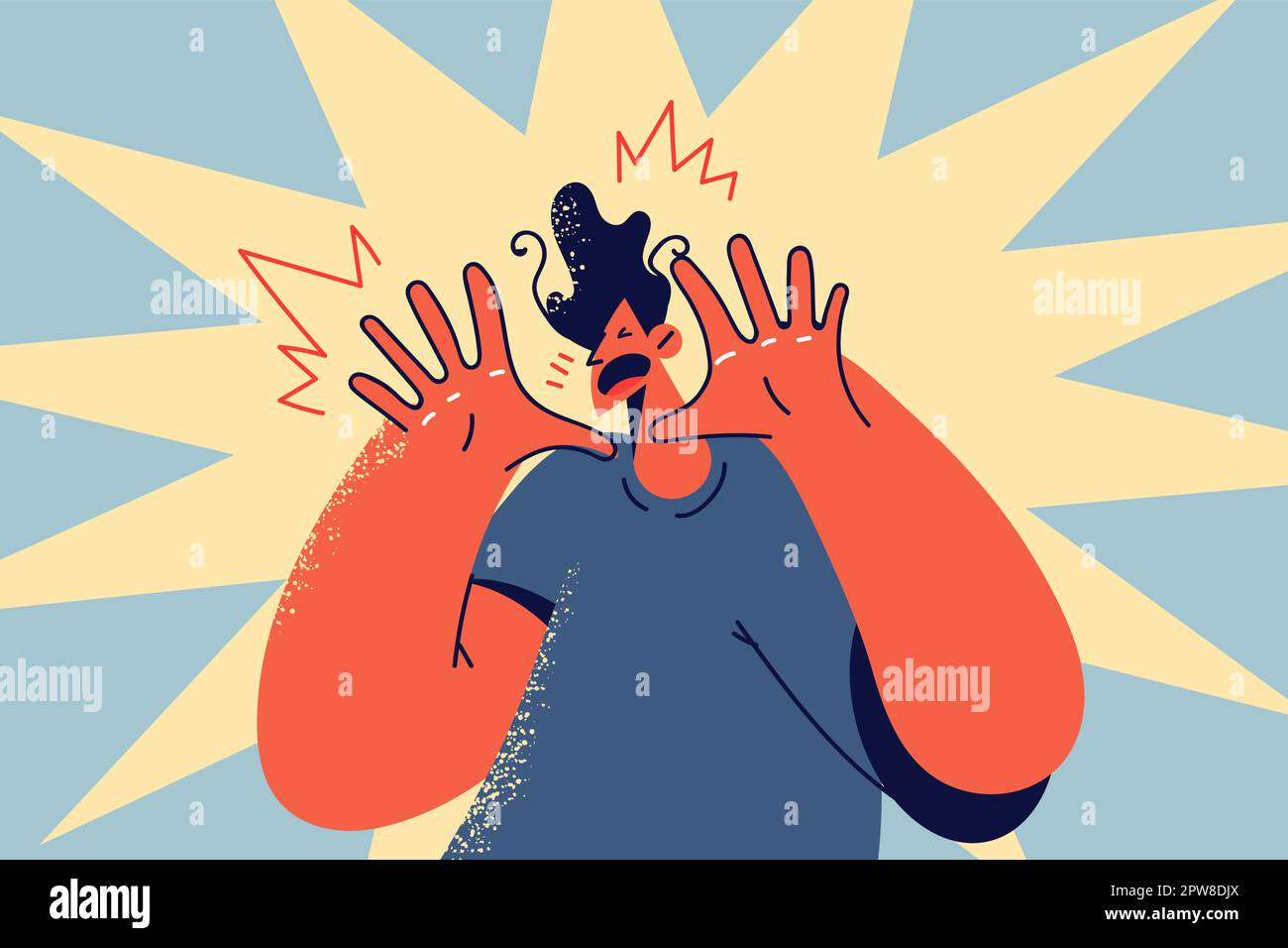 Scream nervous Stock Vector Images - Alamy