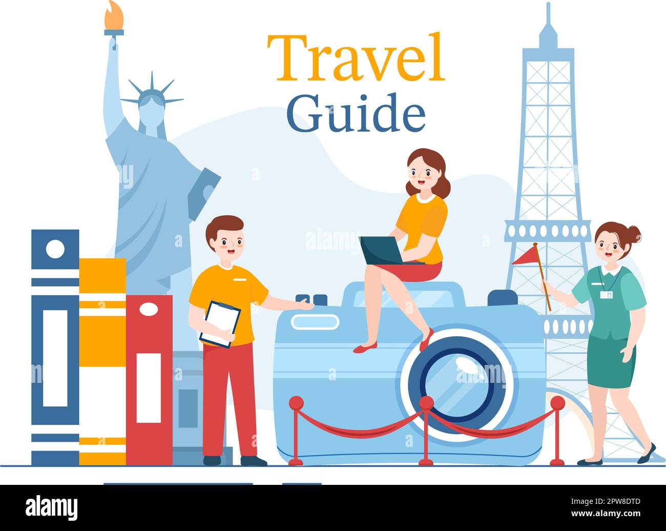 Travel Guide and Tour with Showing Interesting Places to Group of ...