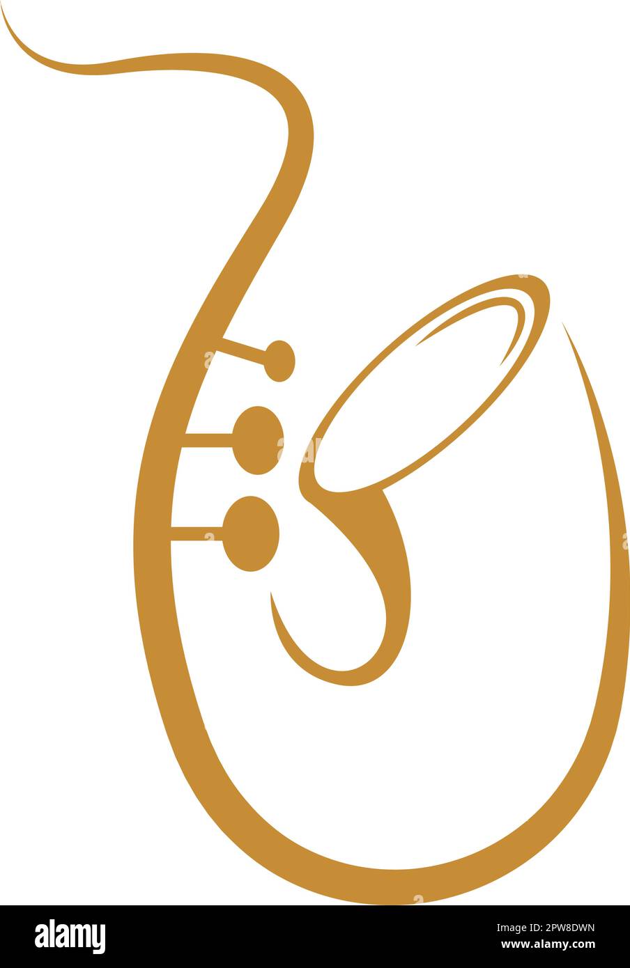 Sax logo design hi-res stock photography and images - Alamy