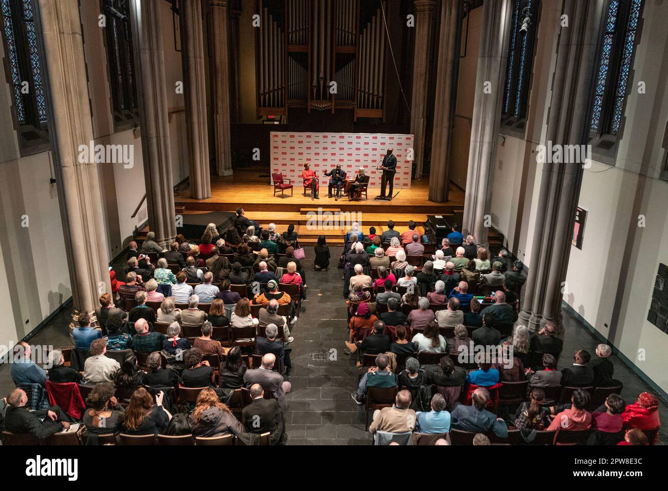 New York, USA. 28th Apr, 2023. U. S. Senator Raphael Warnock attends ...