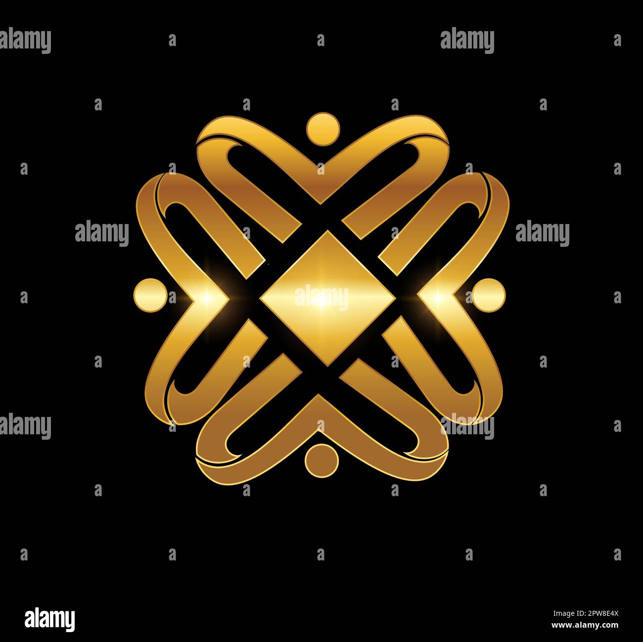 Golden Simple People Logo vector icon Stock Vector Image & Art - Alamy