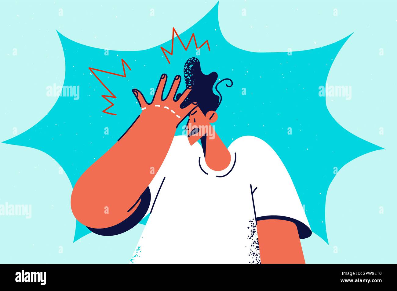 Frustrated man make face palm gesture Stock Vector Image & Art - Alamy