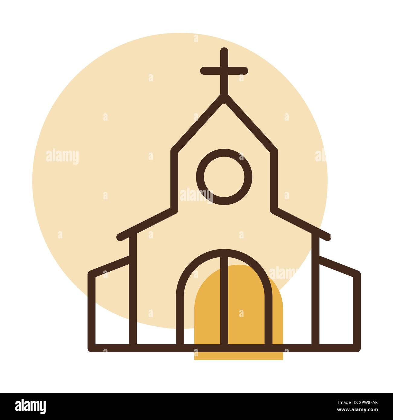 Church with cross isolated vector icon Stock Vector Image & Art - Alamy