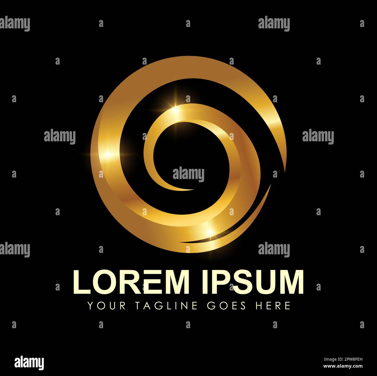 Golden Circle Logo vector icon Stock Vector Image & Art - Alamy