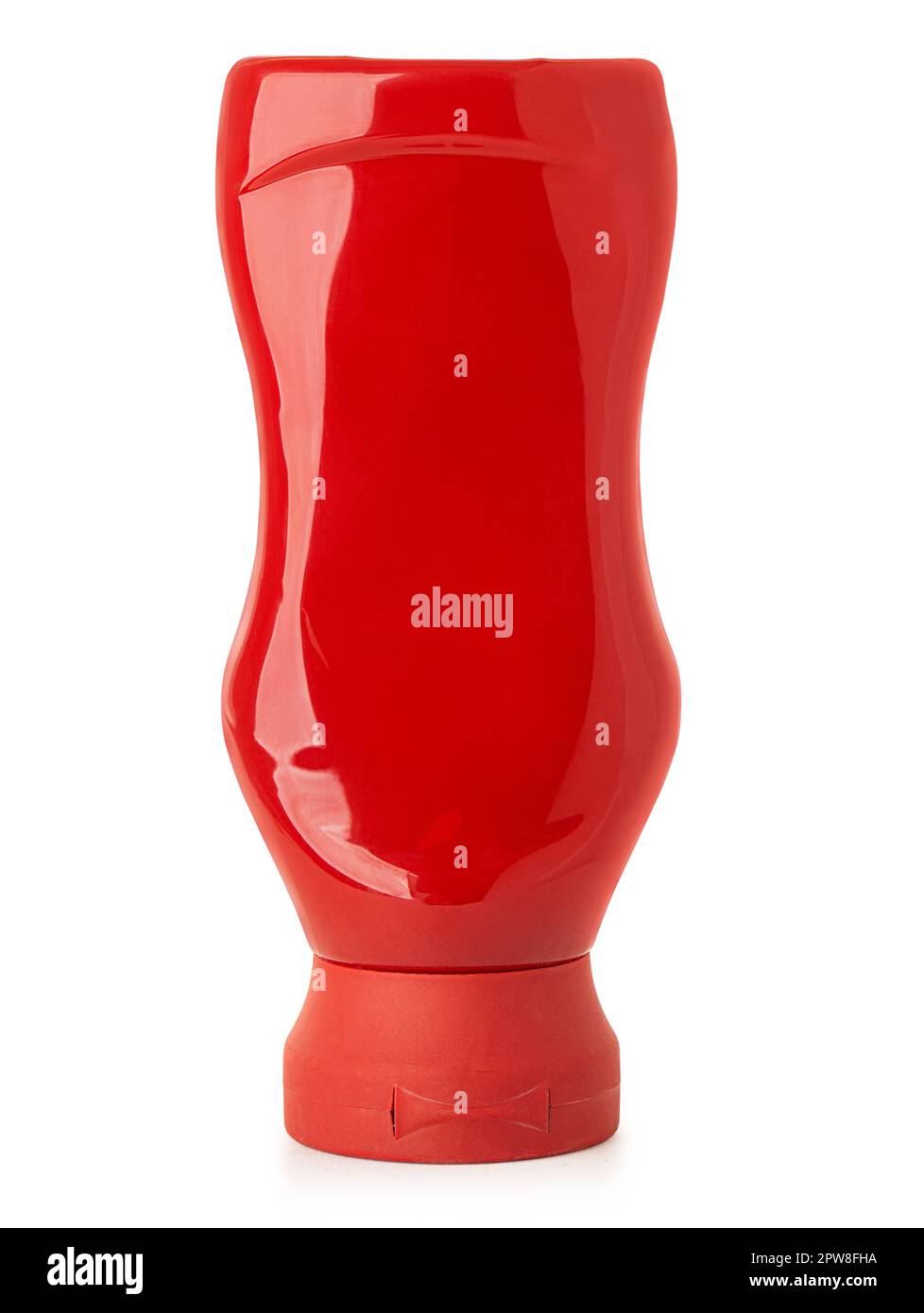 red ketchup bottle isolated on white background with clipping path ...