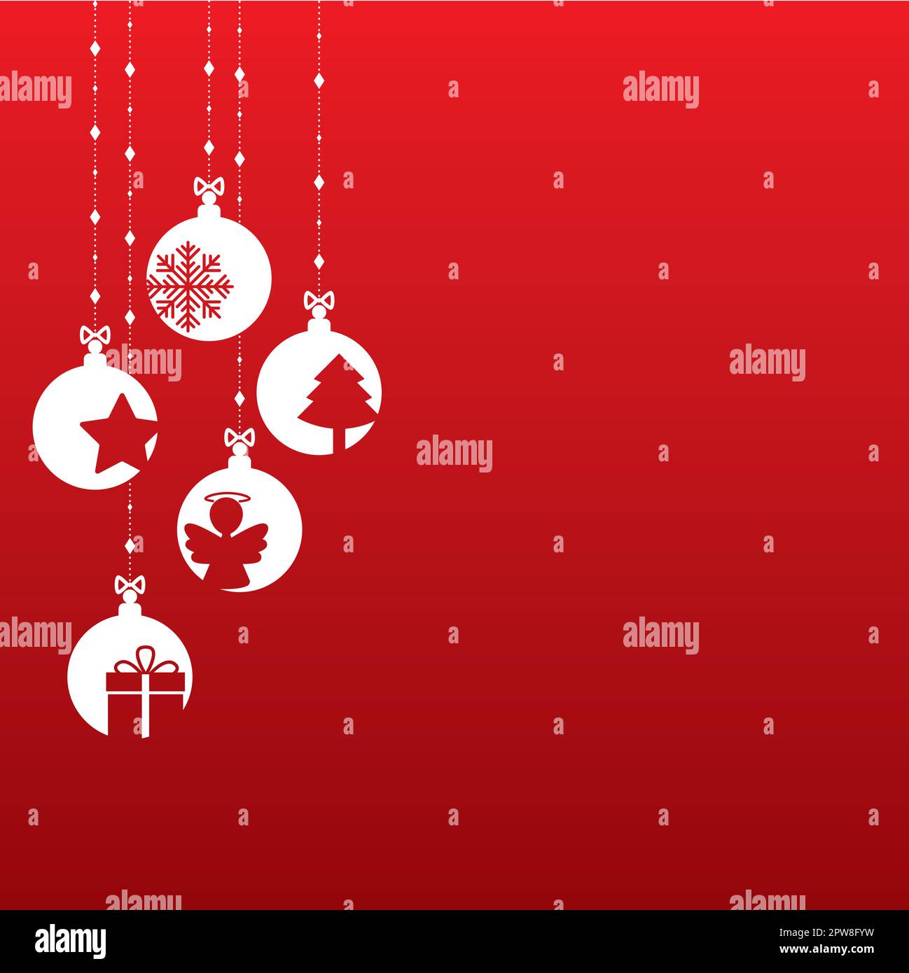 Christmas decoration baubles red Stock Vector Images - Alamy