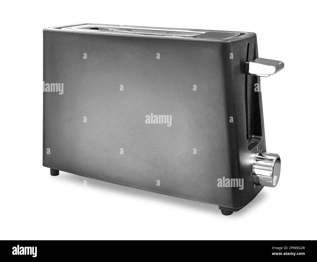 black toaster isolated on white background Stock Photo - Alamy