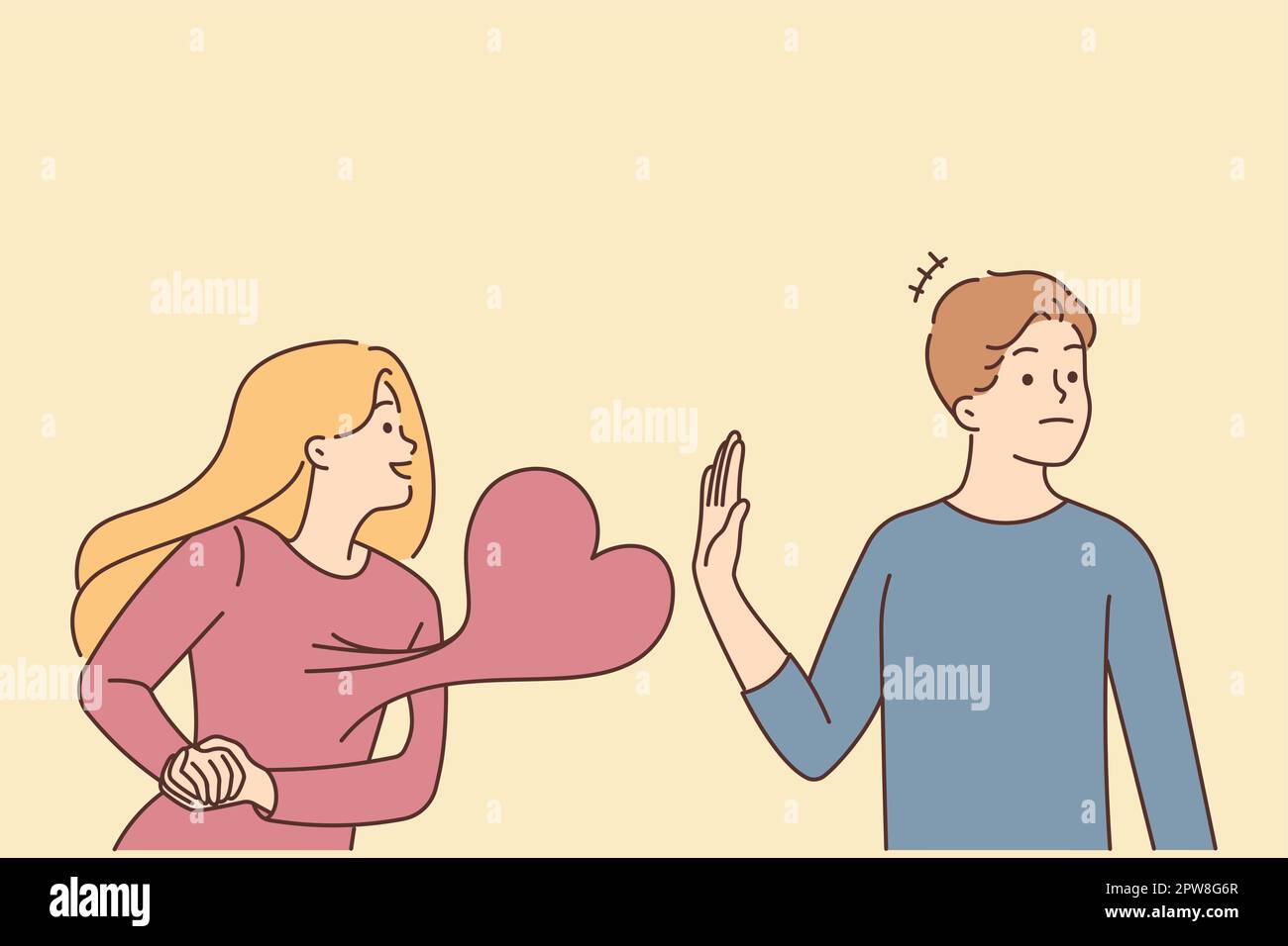 Woman rejection upset Stock Vector Images - Alamy