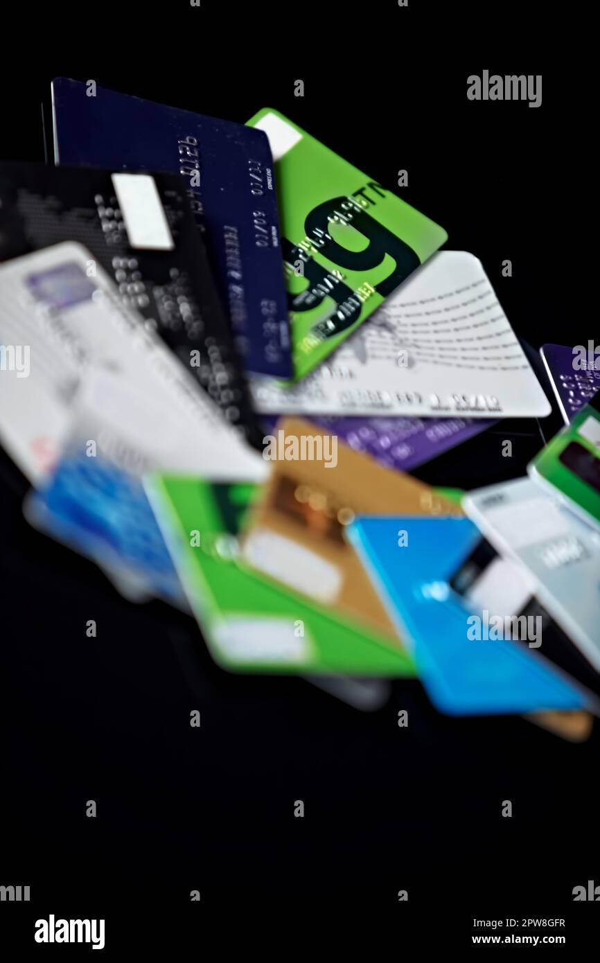 Collection debit credit cards hi-res stock photography and images - Alamy