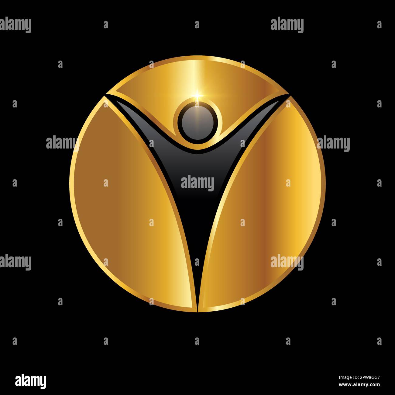 Golden People Logo Vector Icon Stock Vector Image & Art - Alamy