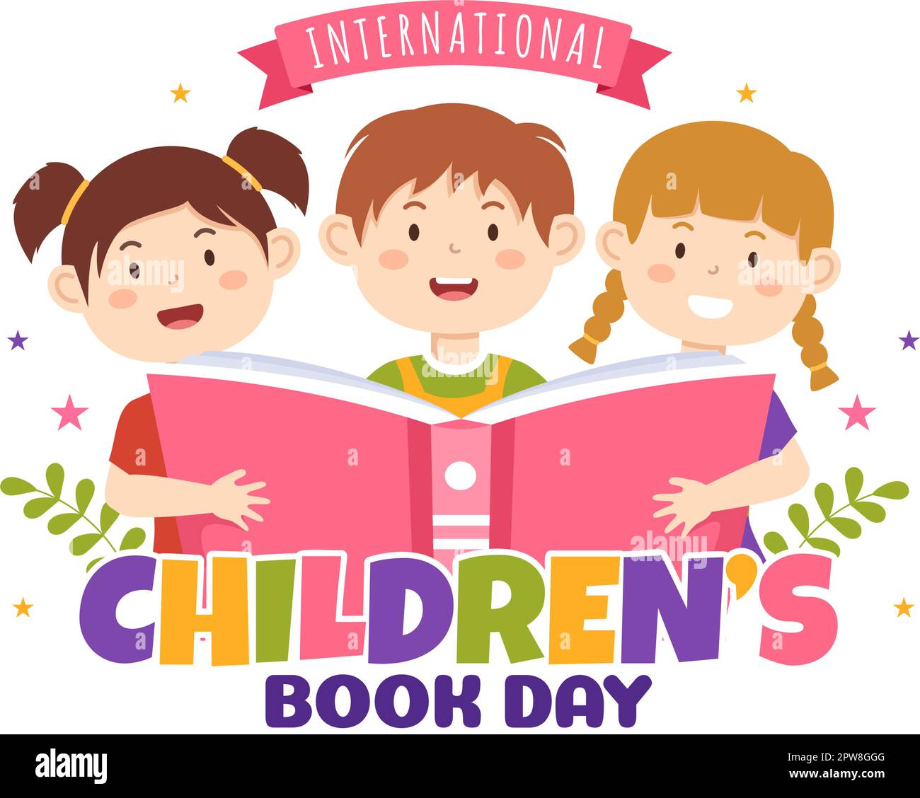 International Children's Book Day on April 2 Illustration with Kids ...