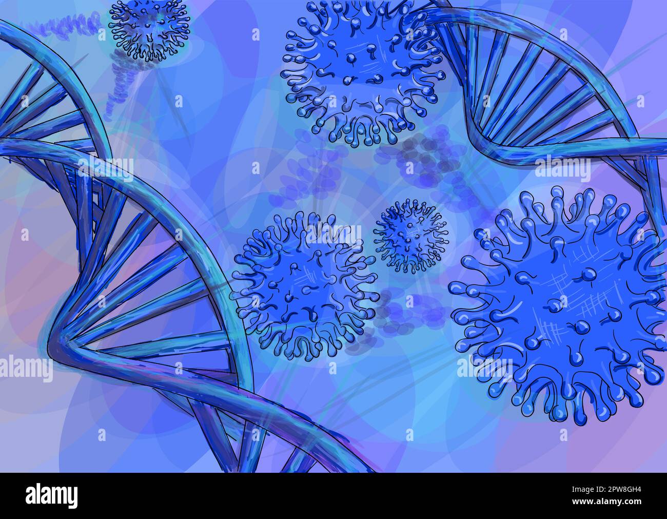 Evolution virus Stock Vector Images - Alamy