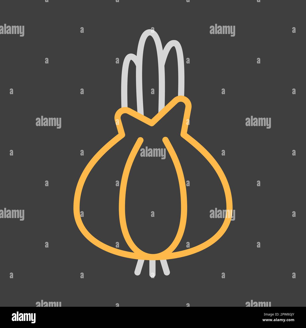 Onion isolated design vector icon. Vegetable sign Stock Vector Image ...