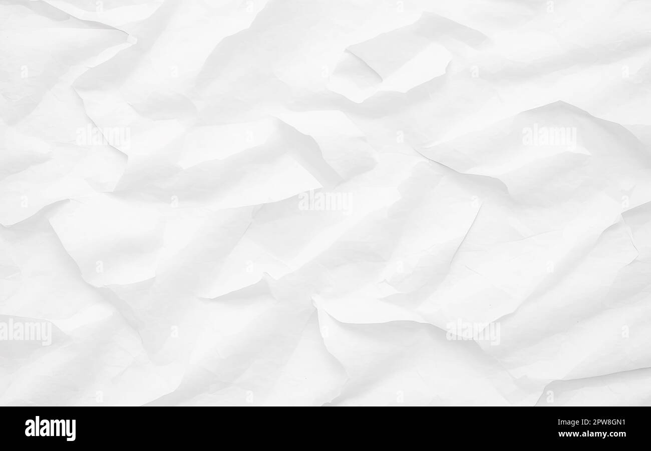 white crumpled and cut paper texture background. Old white crumpled ...