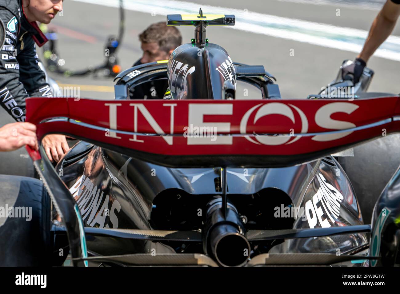 Baku, Azerbaijan, April 28, Lewis Hamilton, from the United Kingdom ...