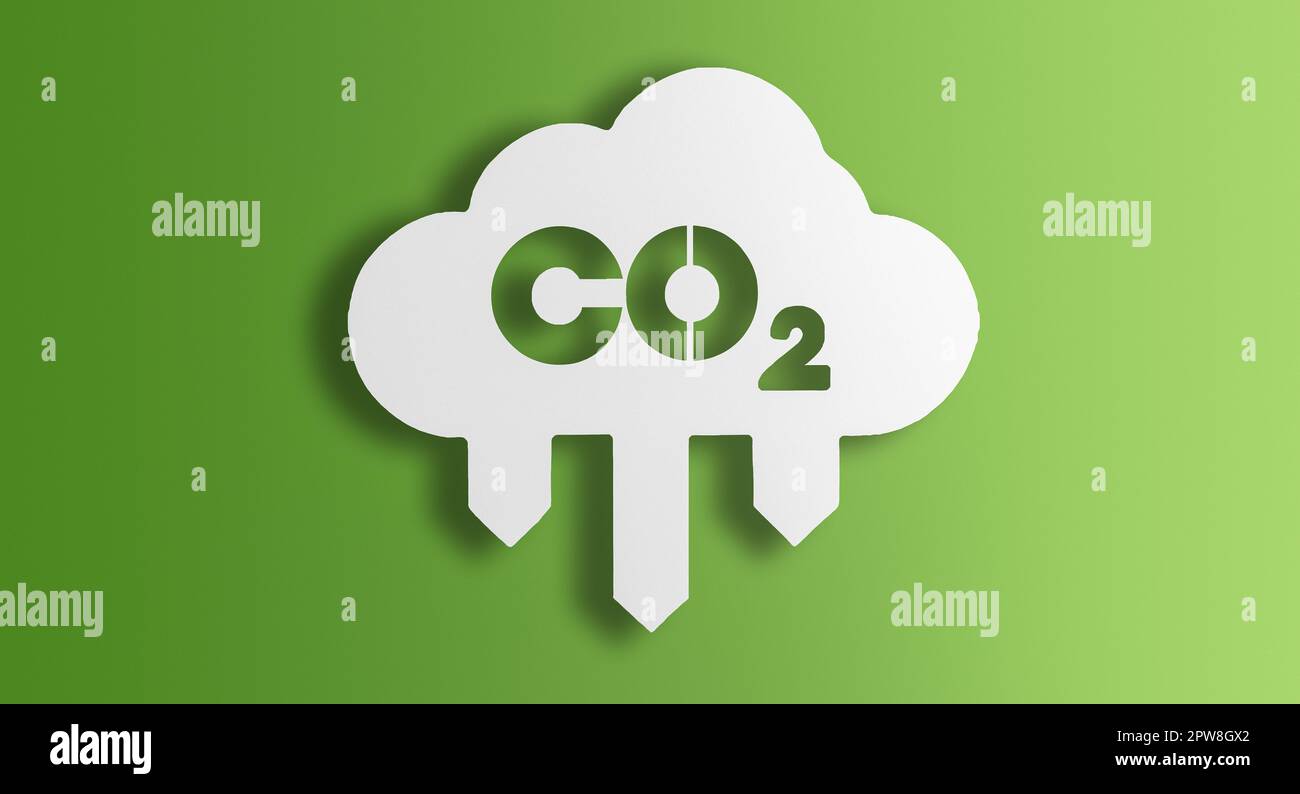 CO2 emission concept depicting issue of carbon dioxide emissions and ... CO2 emission concept depicting issue of carbon dioxide emissions and ...