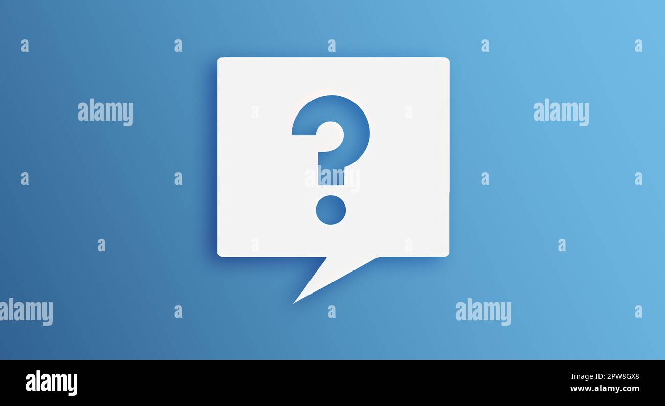 Question mark speech bubble for quiz, information, problem and solution ...