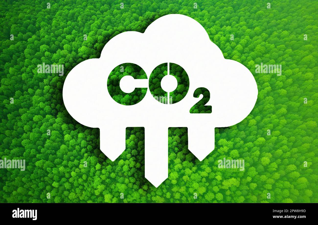 CO2 emission concept depicting issue of carbon dioxide emissions and ...