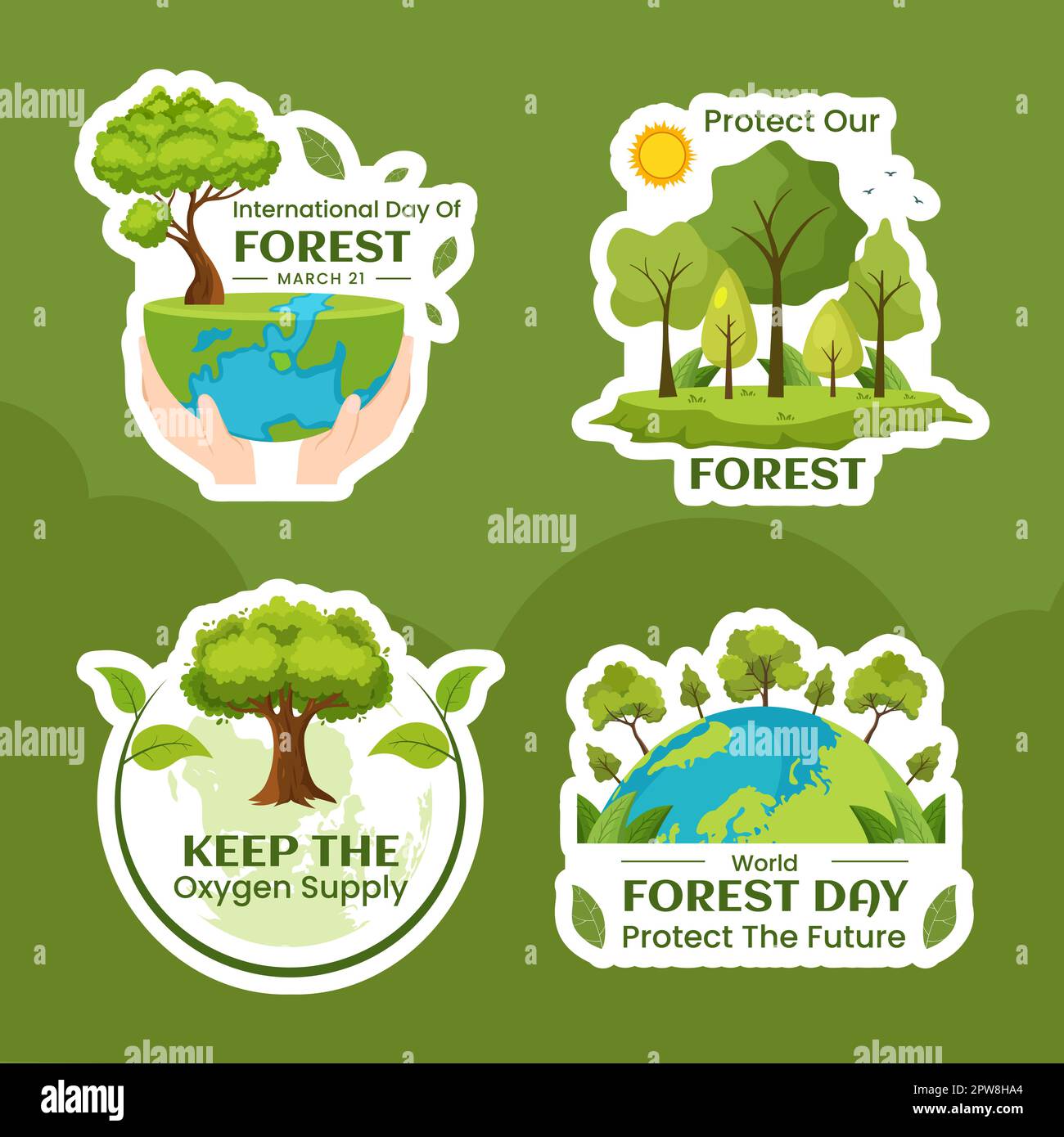 Sustainable forestry Stock Vector Images - Alamy