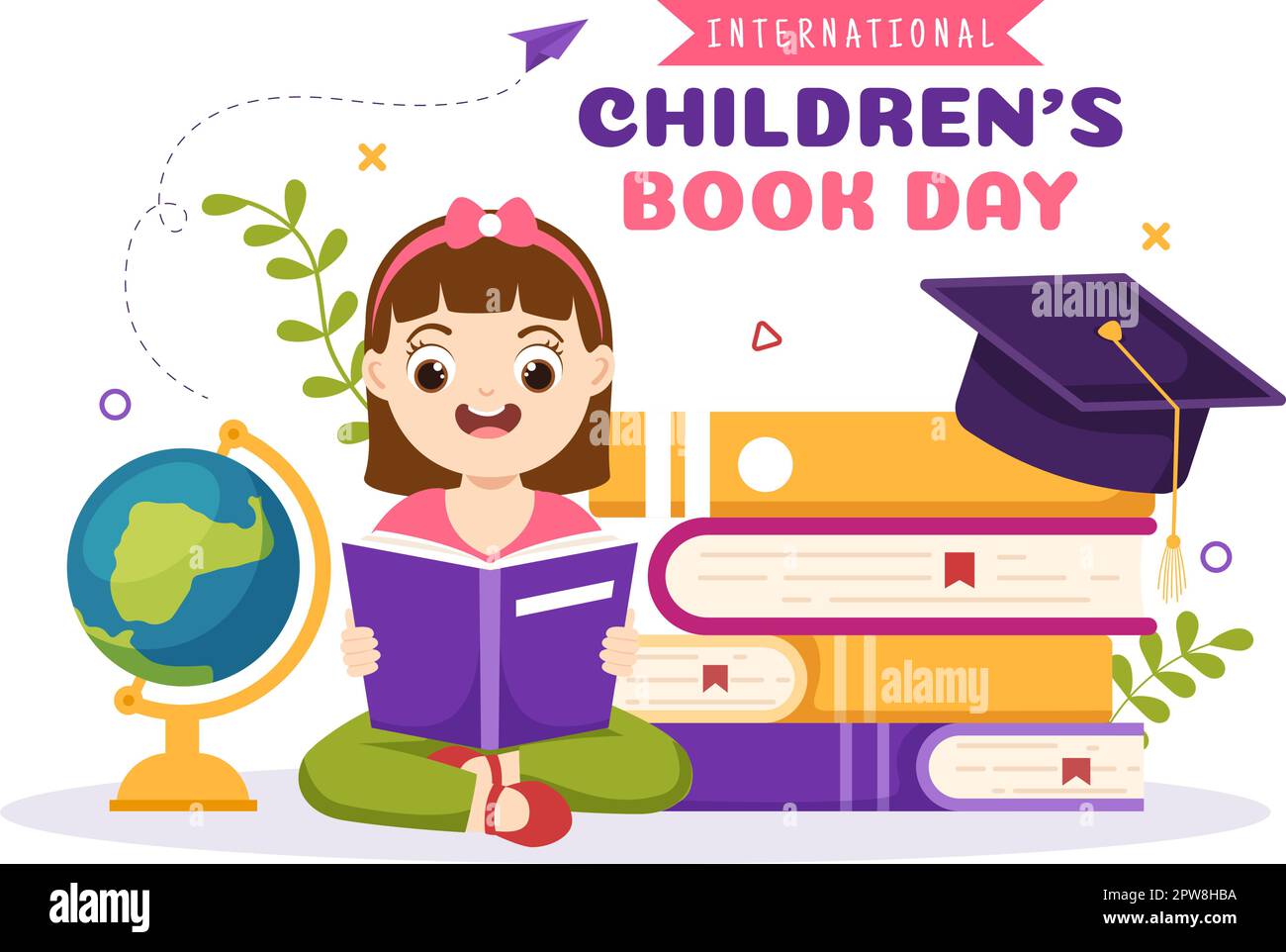 International Children's Book Day on April 2 Illustration with Kids ...
