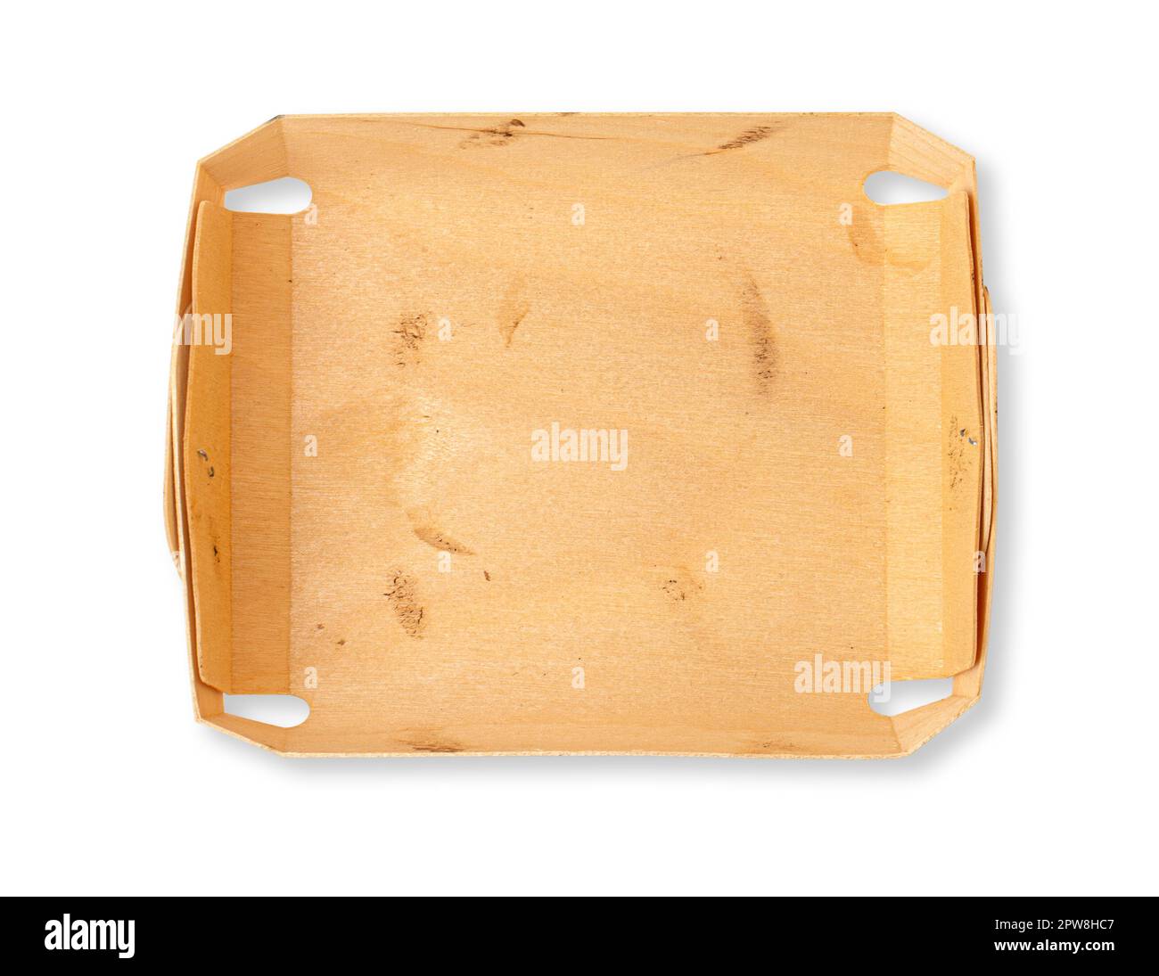 wooden rectangular food container isolated on white background Stock ...