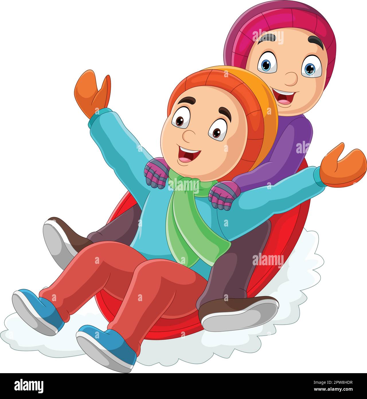 Sledding Hill Background Cartoon