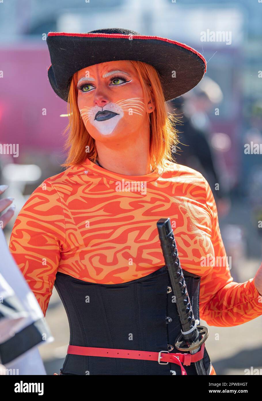 Christchurch, New Zealand. 29th Apr, 2023. Fans in costumes attend the ...