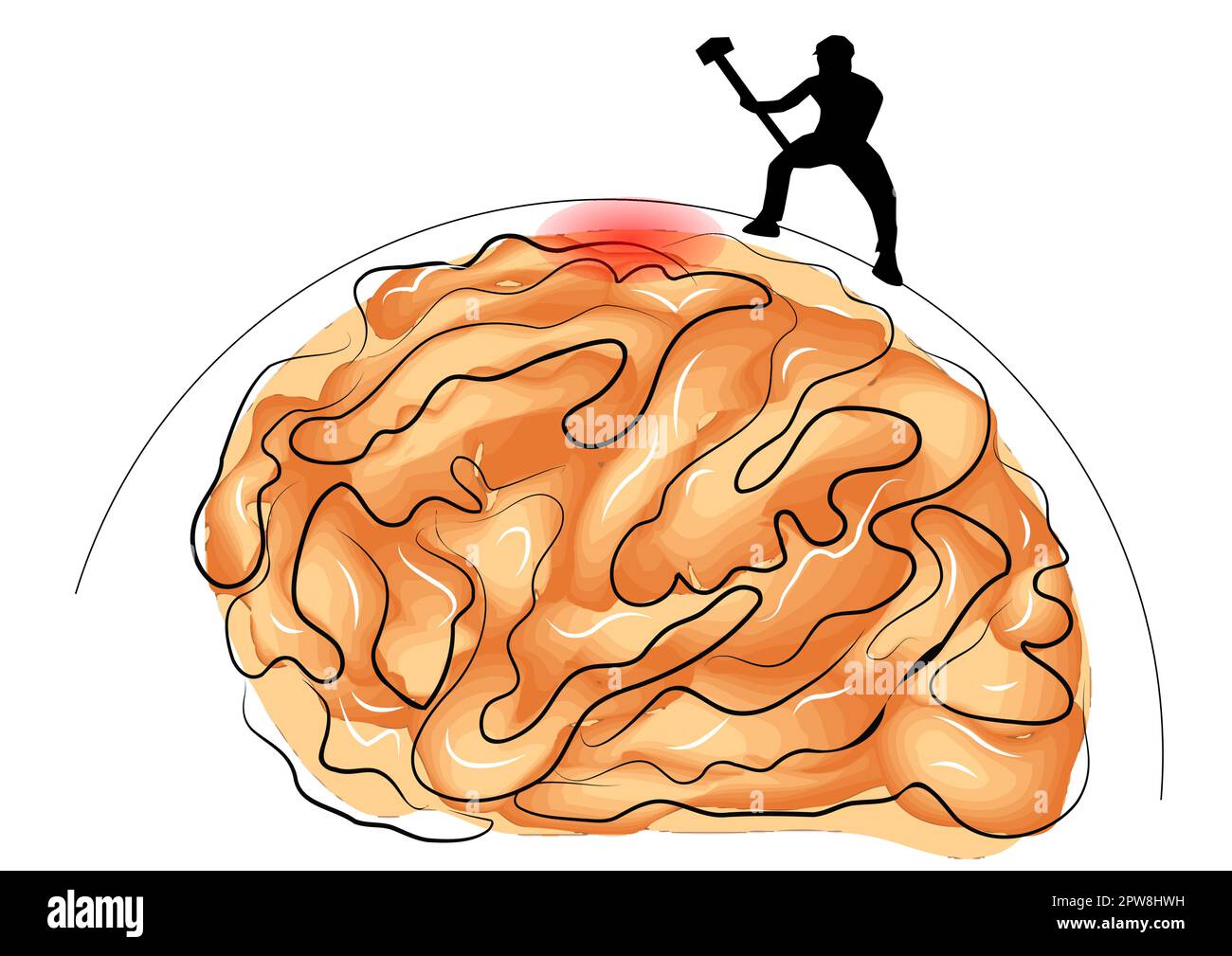 Mental health illustration Stock Vector Images - Alamy