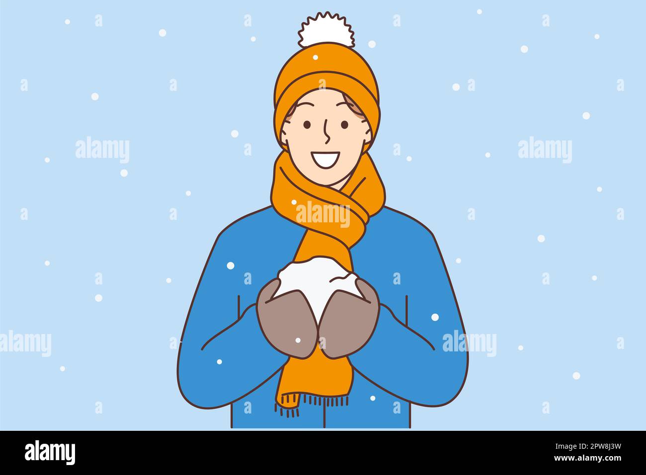 Snowball activity Stock Vector Images - Alamy