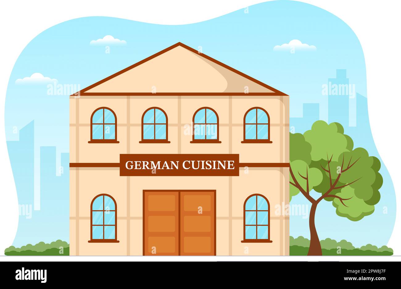 German Food Restaurant with Collection of Delicious Cuisine Traditional ...