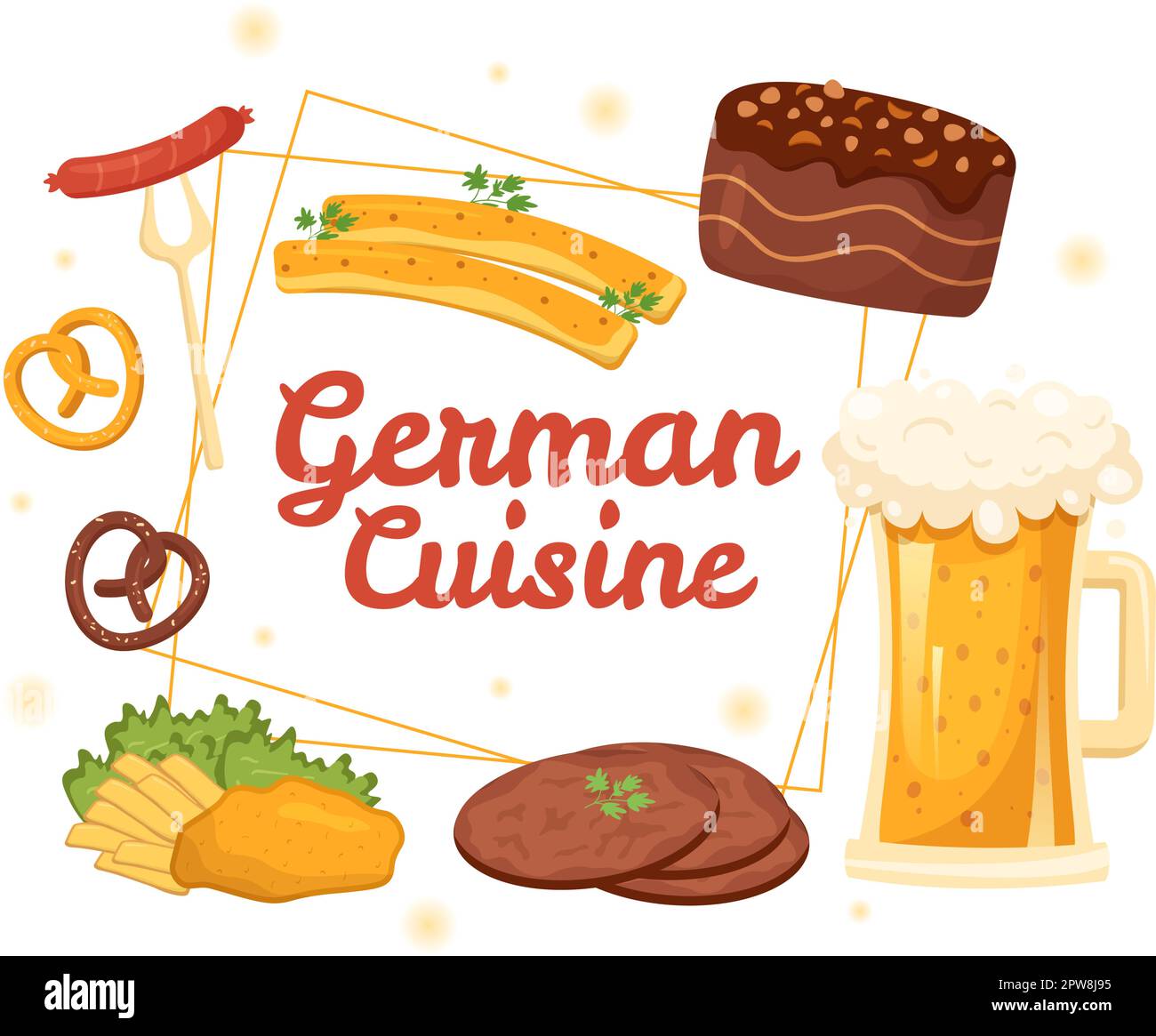 German Food Restaurant with Collection of Delicious Cuisine Traditional ...