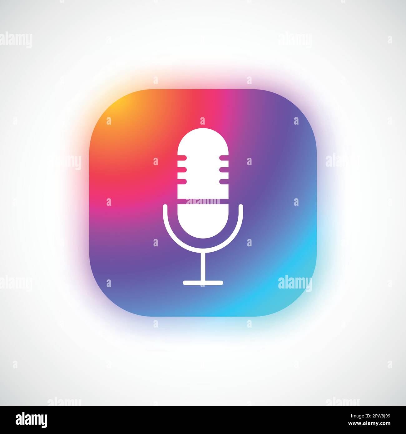 Microphone sound line style Stock Vector Images - Alamy