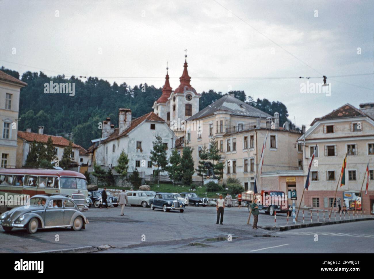 1950s town square hi-res stock photography and images - Alamy