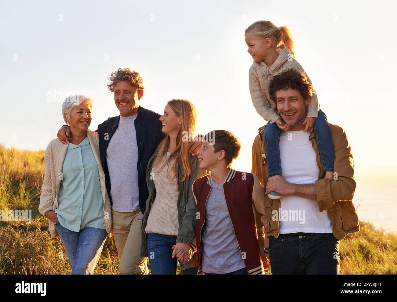 Love, countryside and family bonding, smile and quality time with ...