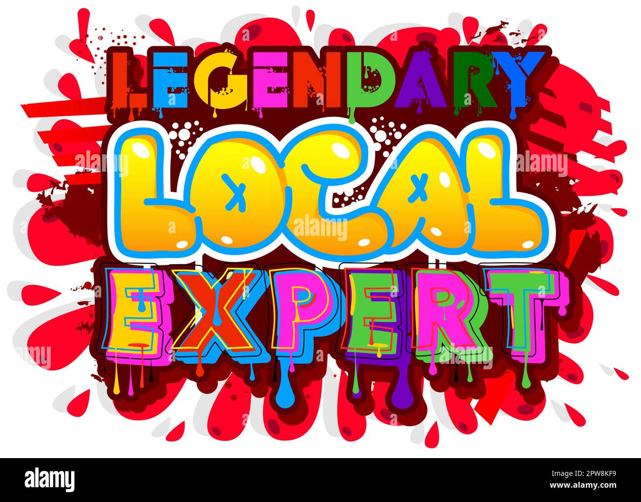 Graffiti local Stock Vector Images - Alamy