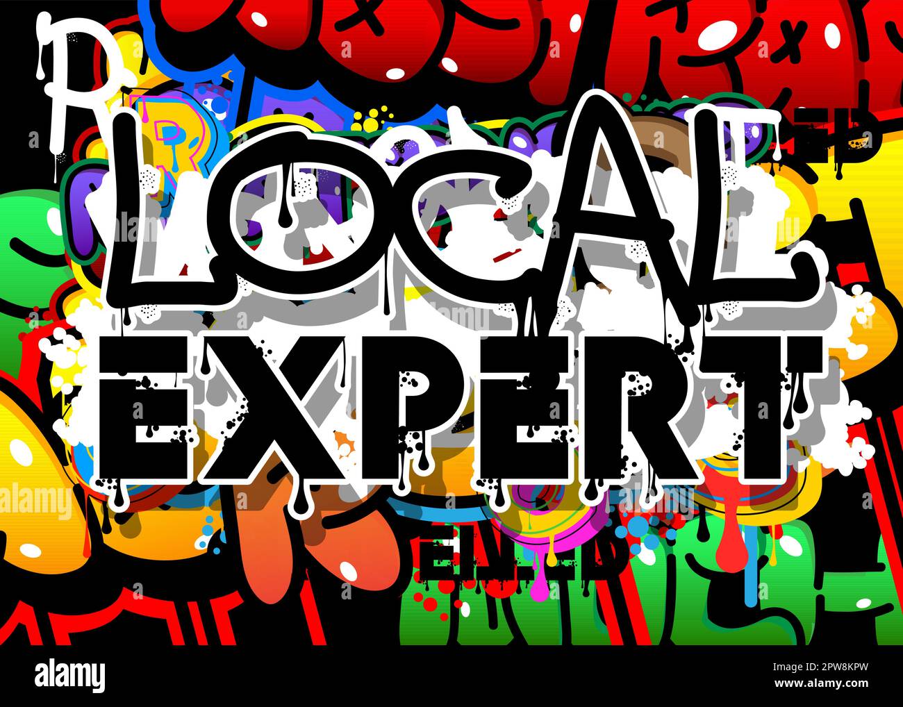 Graffiti local Stock Vector Images - Alamy