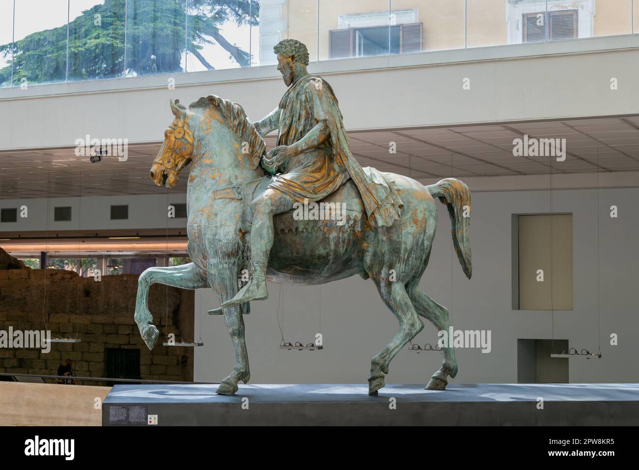 Rome, Italy, Marcus Aurelius Exedra bronze equestrian statue from ...