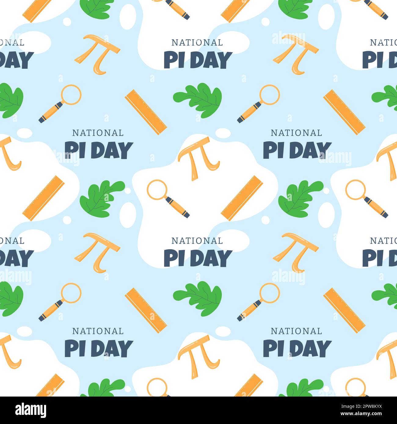 Pi Day Seamless Pattern Design with Mathematical Constants or Baked Pie ...