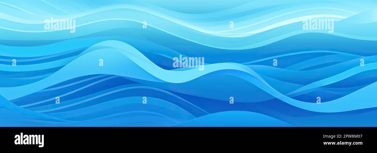 blue wave pattern background banner Stock Photo - Alamy