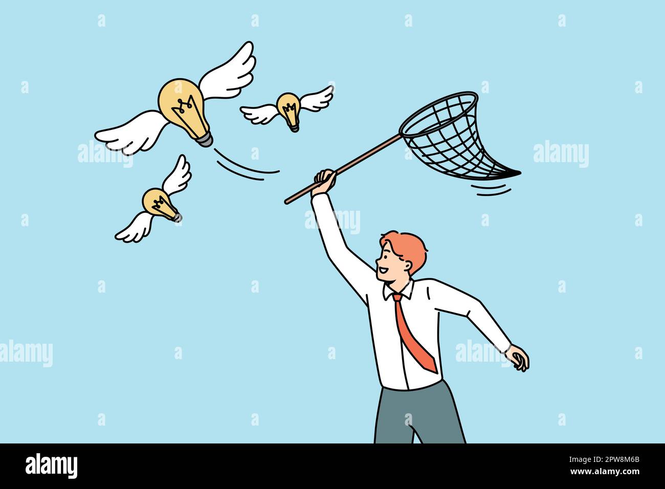 Catching with net Stock Vector Images - Alamy