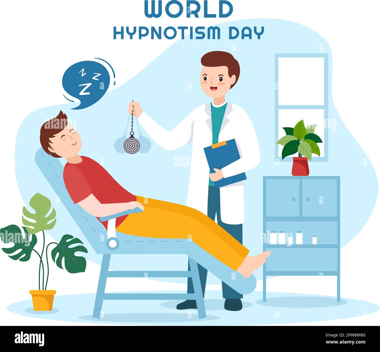 World Hypnotism Day with Black and White Spiral, Altered State of Mind ...