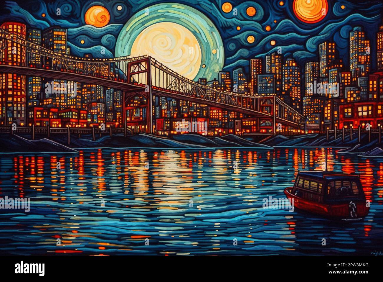 Moonlit river scene hi-res stock photography and images - Alamy